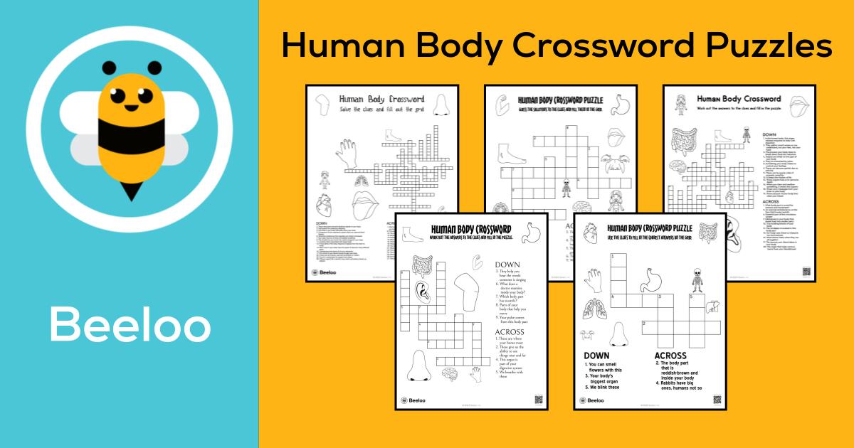 Human Body-themed Crossword Puzzles • Beeloo Printable Crafts and ...